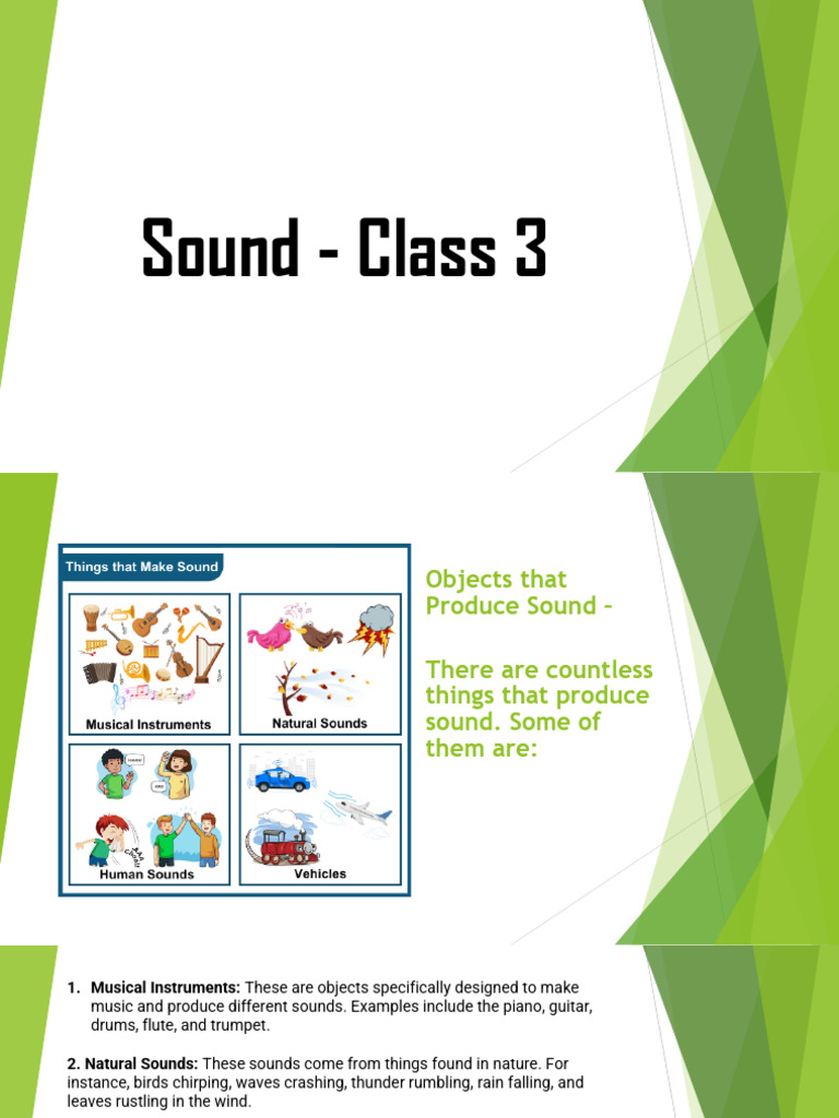 Sounds Around Us: Class 3 Guide | PDF