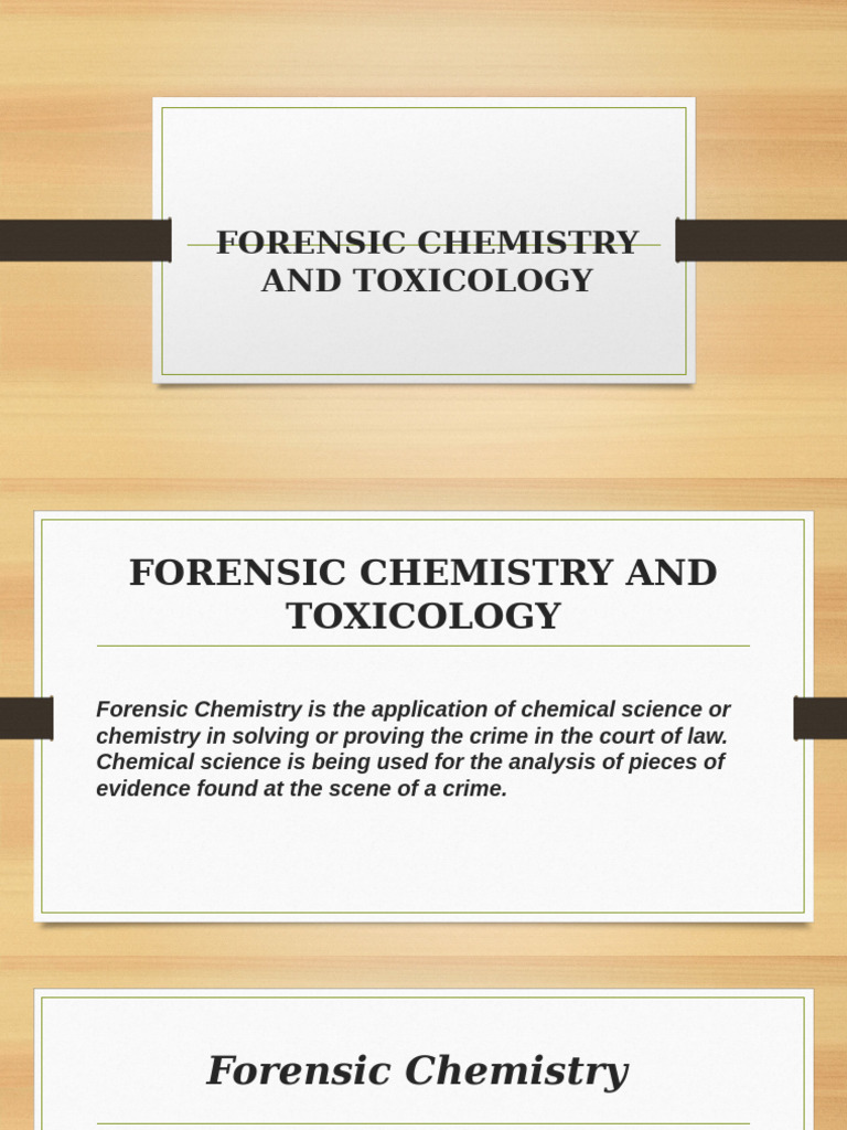 Forensic Chemistry and Toxicology | PDF