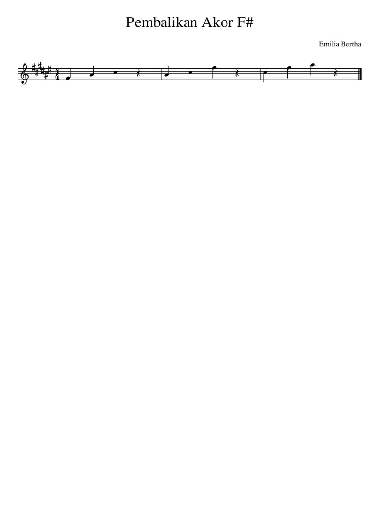 Pembalikan Akor F# | PDF