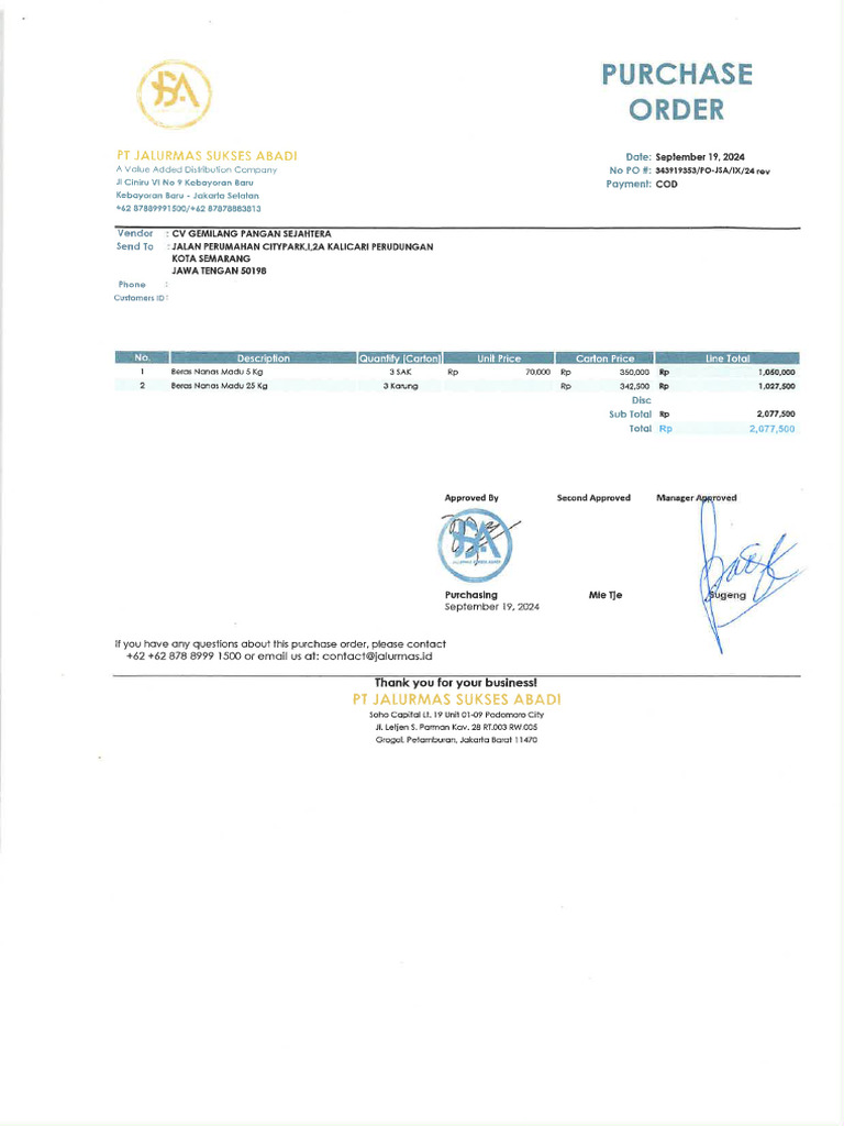 0471 - 022 Po Rev Beras Nanas Madu | PDF