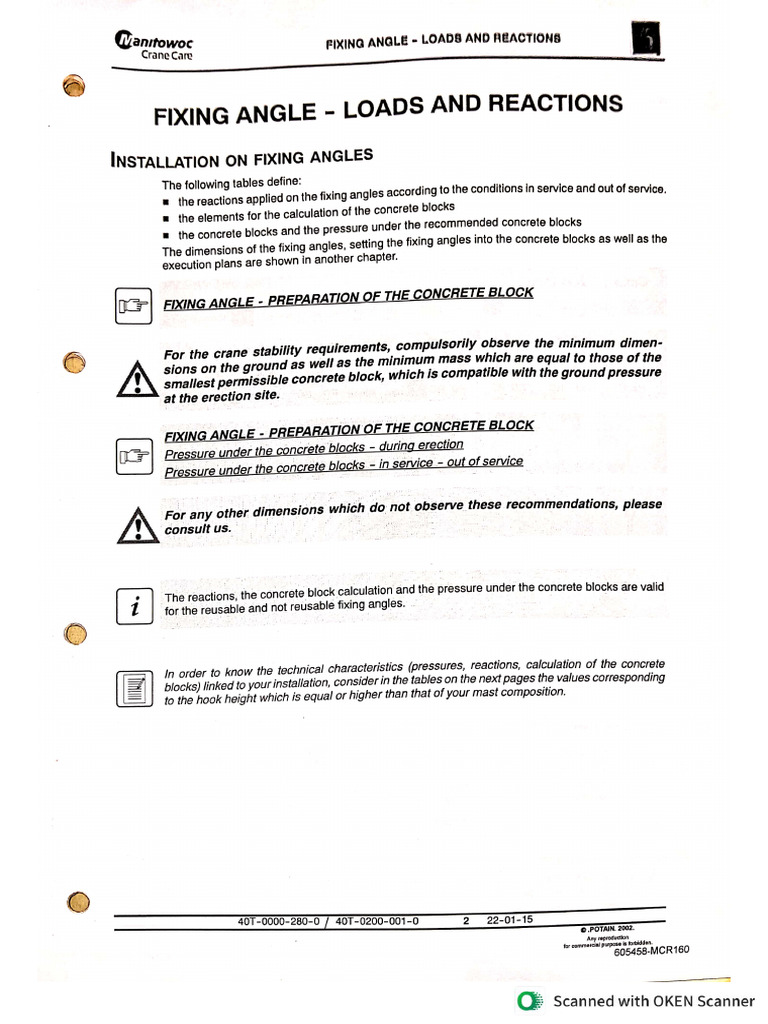 Fixing Angel - Load Reactions | PDF