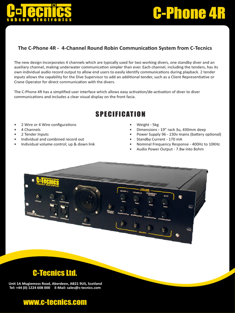 Rack Mount Communicator C-Phone-4R | PDF