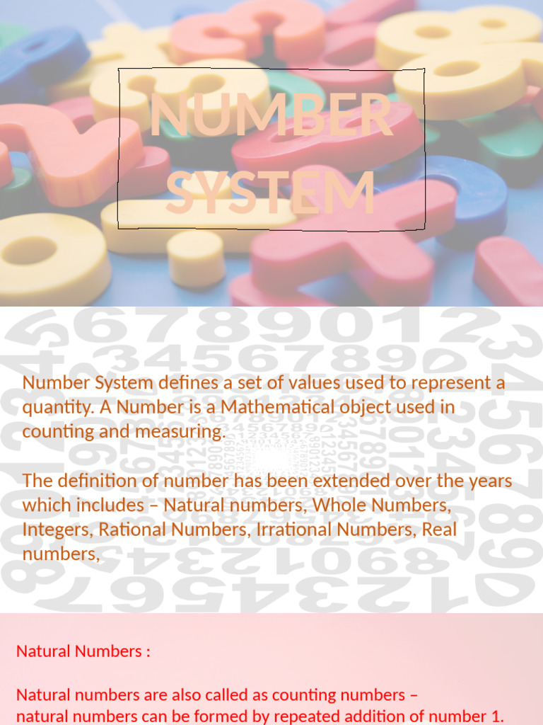Presentation On Number System by Hurshil Pahwa Class IX-D | PDF