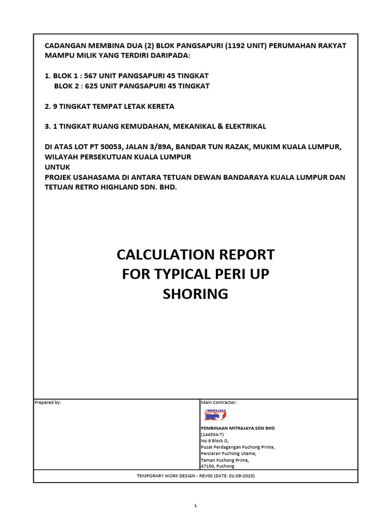 Typical Peri Up Shoring For Beam (Hs+Girder) | PDF