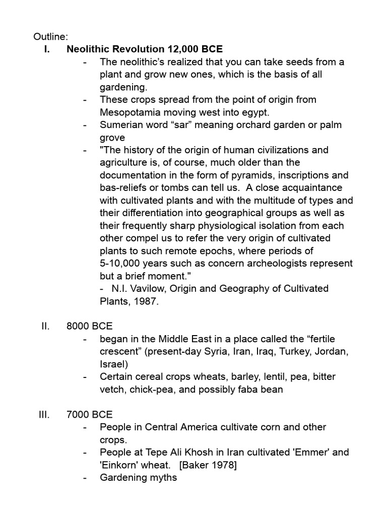 Brief History of Gardening | PDF
