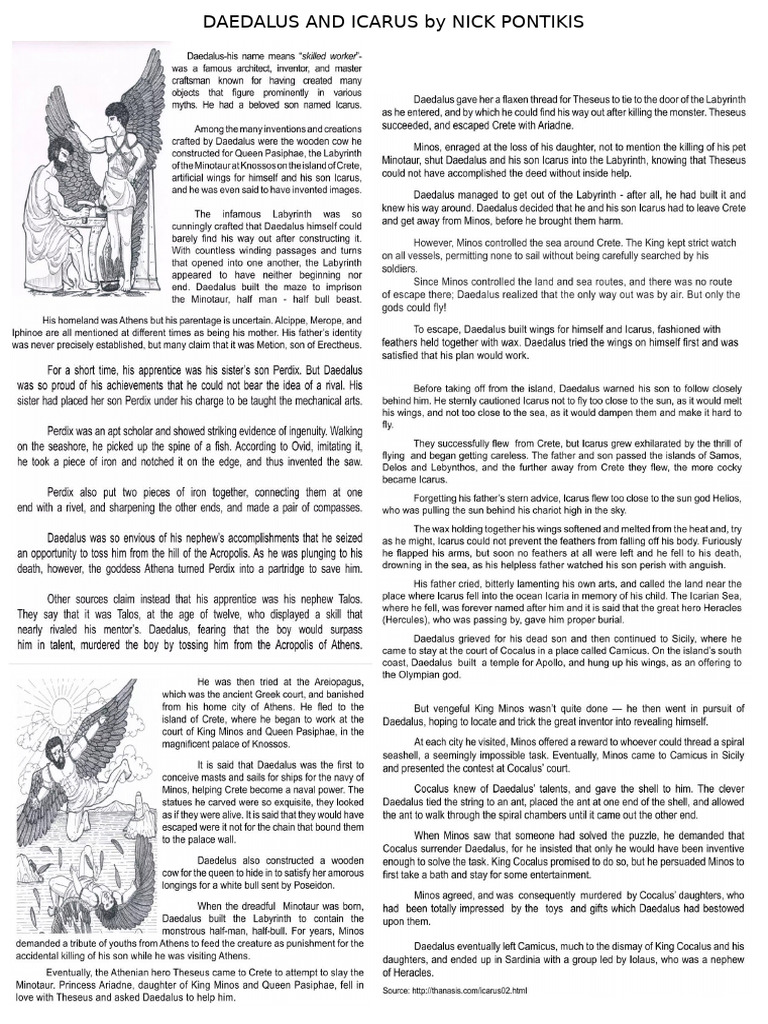 Daedalus and Icarus | PDF