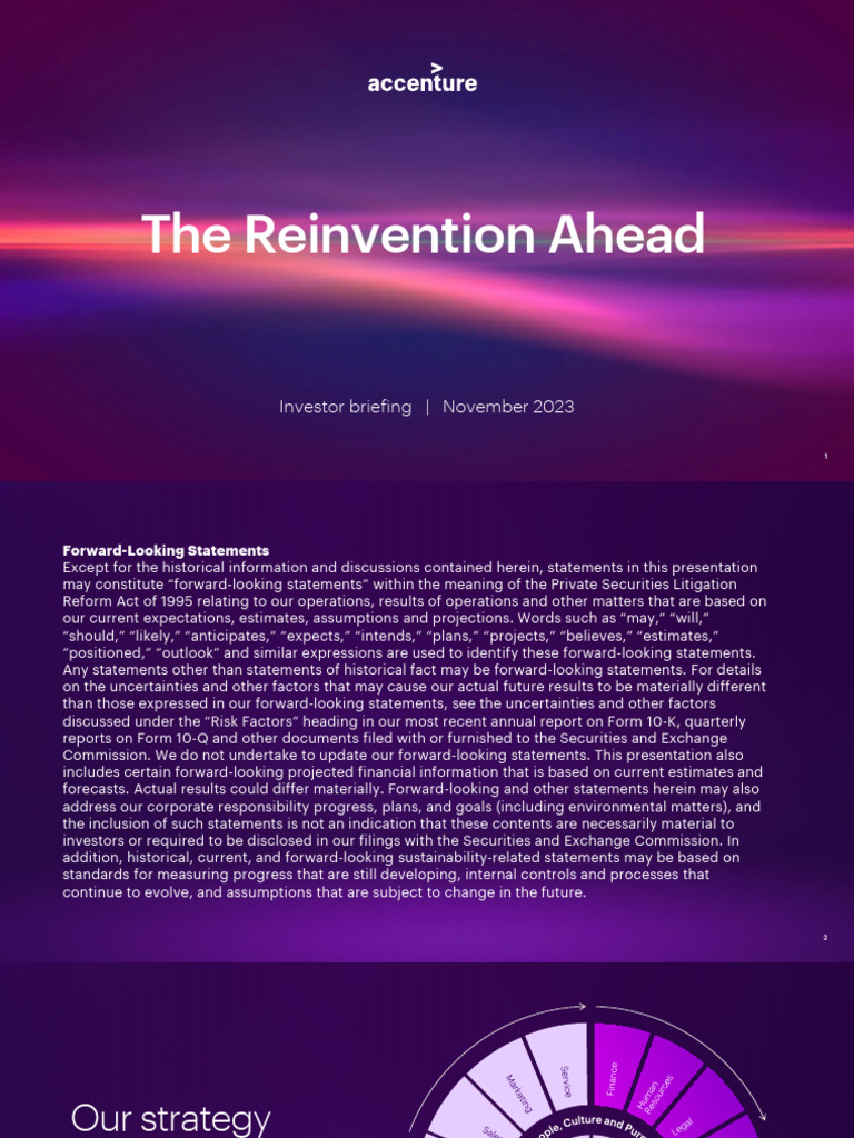 Accenture Investor Briefing Driving The Reinvention Ahead For Our ...