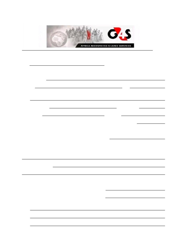 G4S Applicant's Employment Form | PDF
