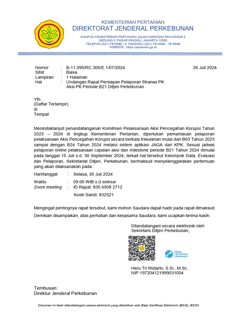 Undangan RPT StranasPK B18-2024 | PDF