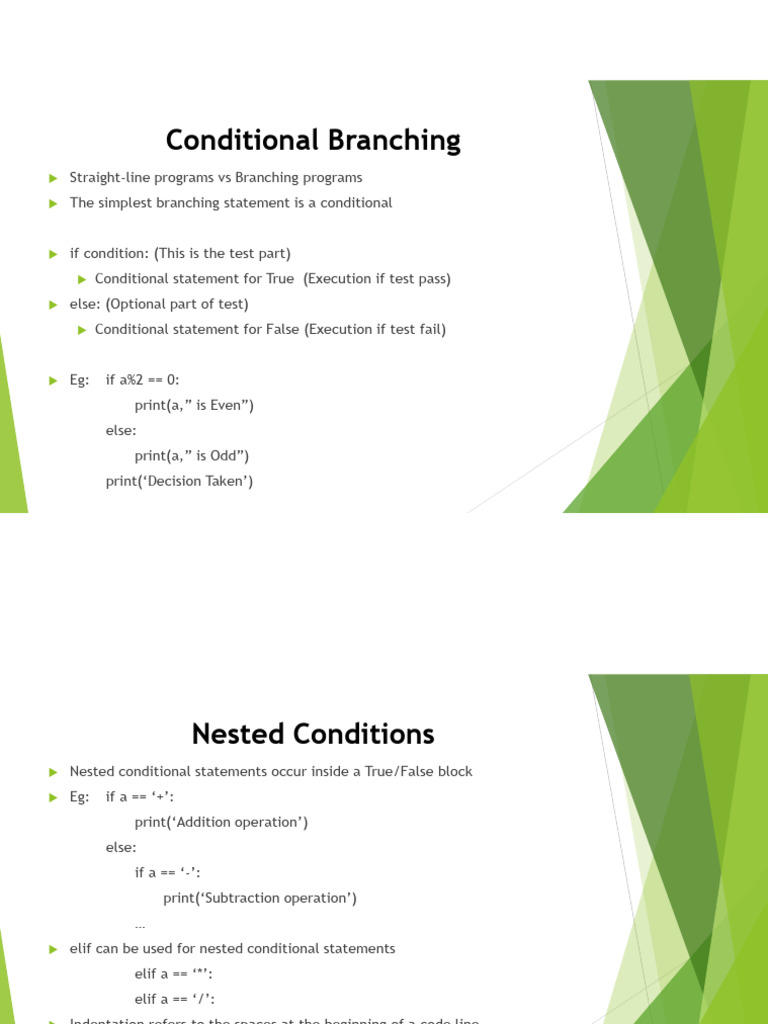 EC1002E Intro Programming Slides Week4 Branching Loops | PDF