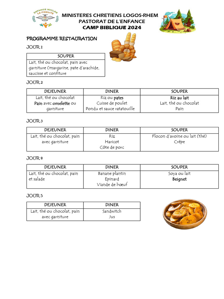 Programme Restauration | PDF