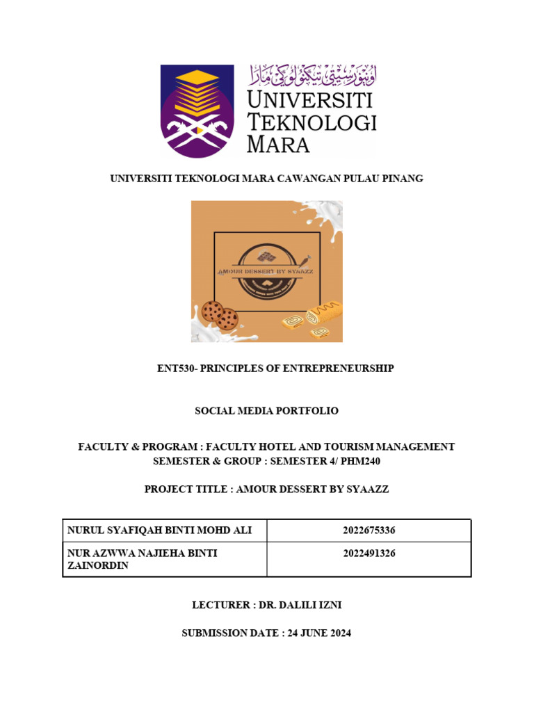 Ent530 - Social Media Portfolio Pair | PDF