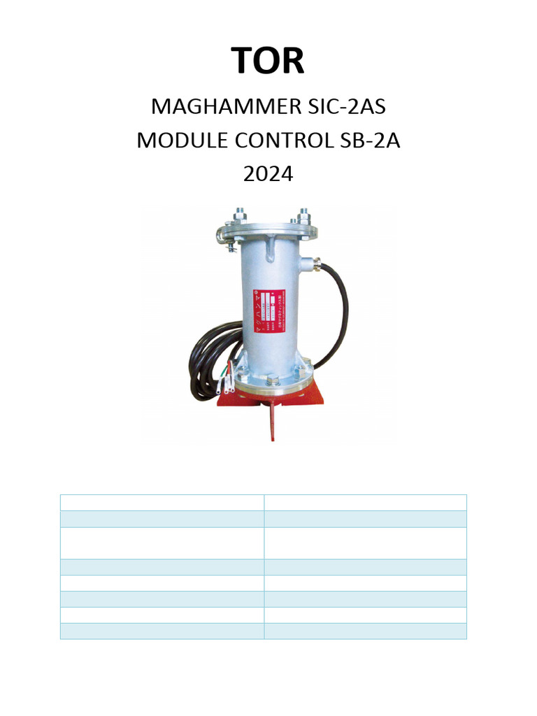MagHammer SIC-2AS Dan Module Control SB-2A (TOR) | PDF