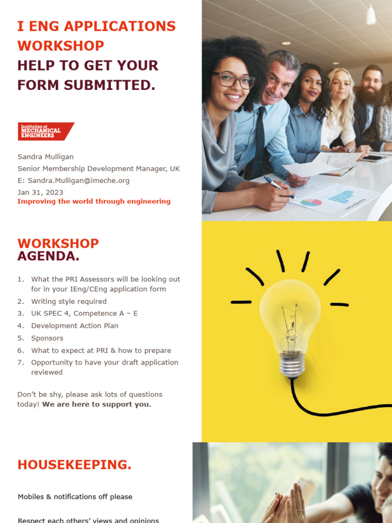 IEng Applications Workshop, Jan 24 | PDF