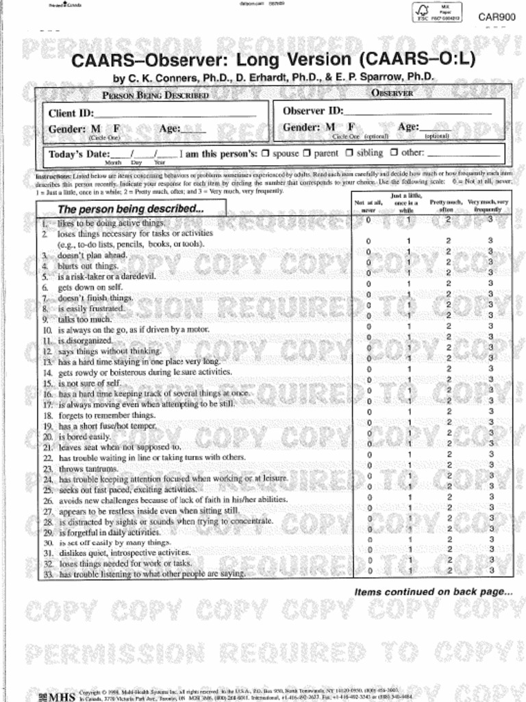 CAARS Observer p1 | PDF