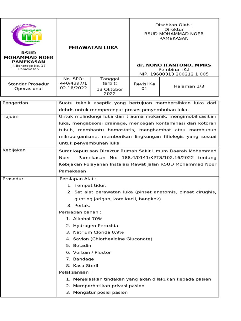 SPO Rawat Luka | PDF