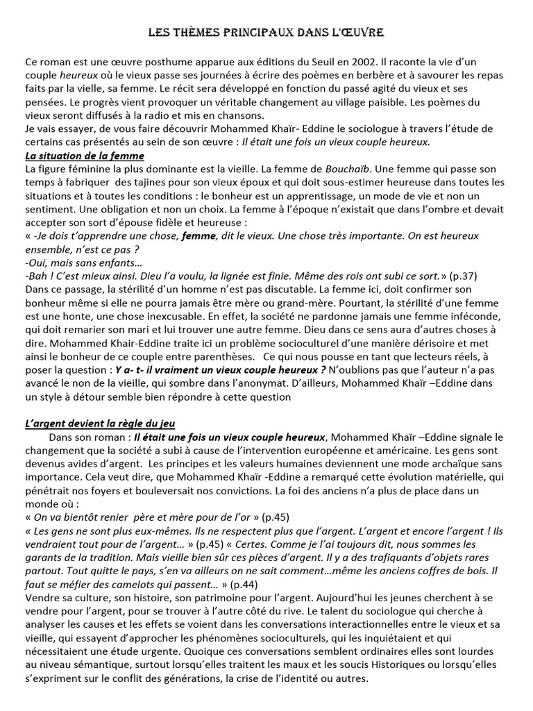Les Thèmes Principaux Dans | PDF