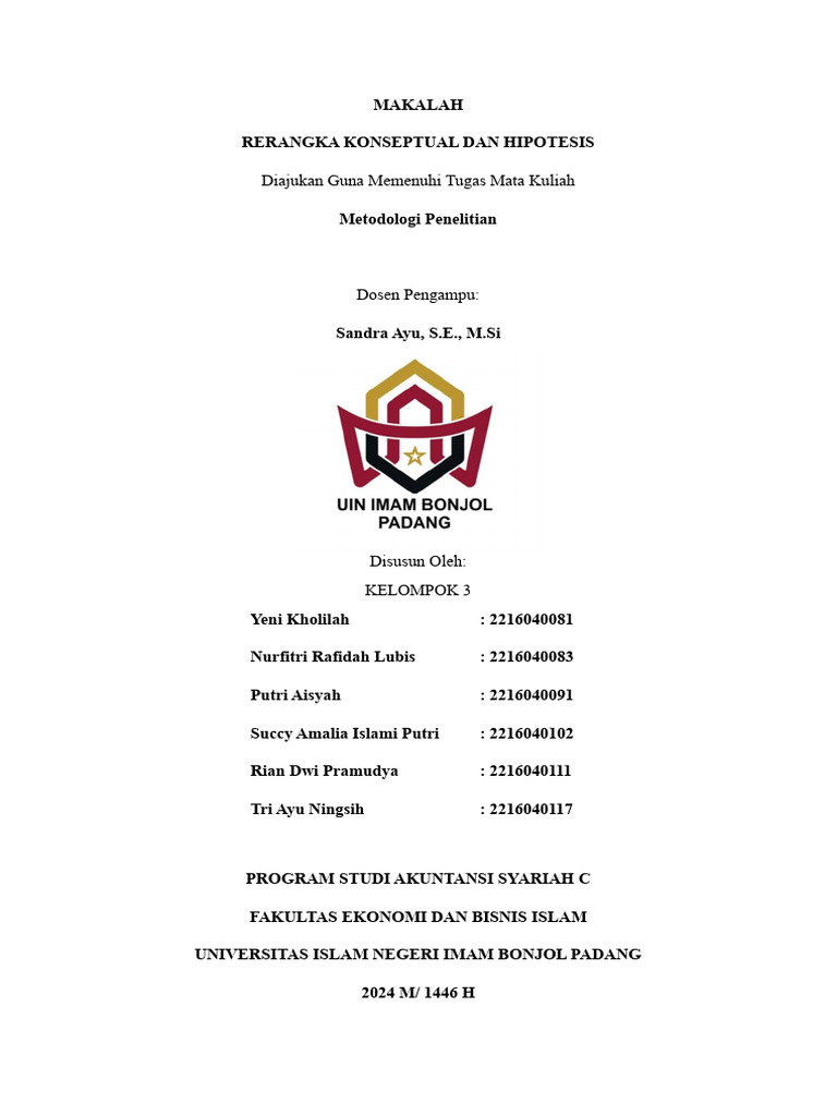 Makalah Metopen Kelompok 3 | PDF