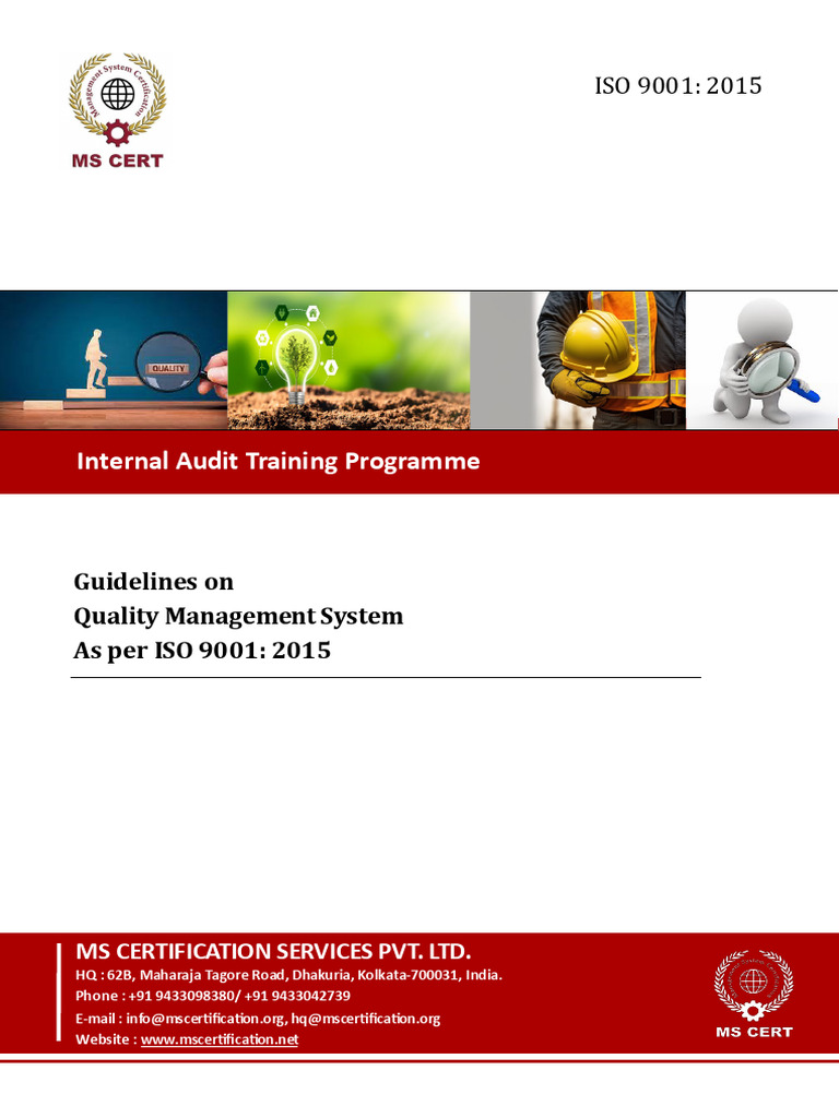 QMS Internal Materials Cover Page | PDF