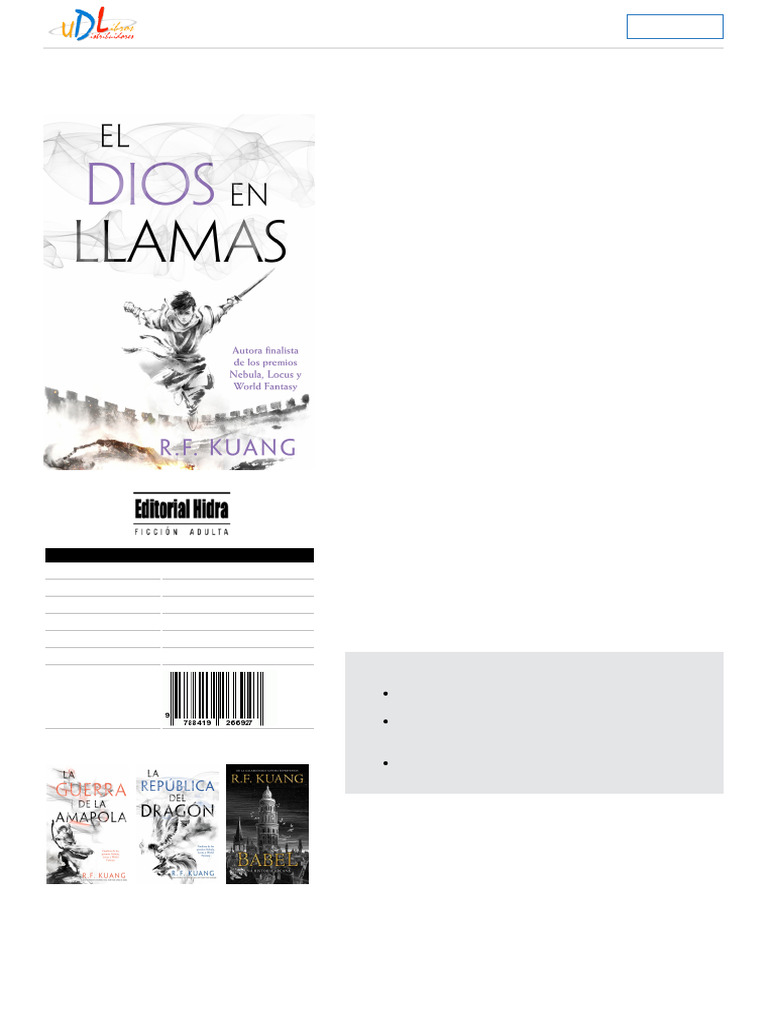 El Dios en Llamas | PDF