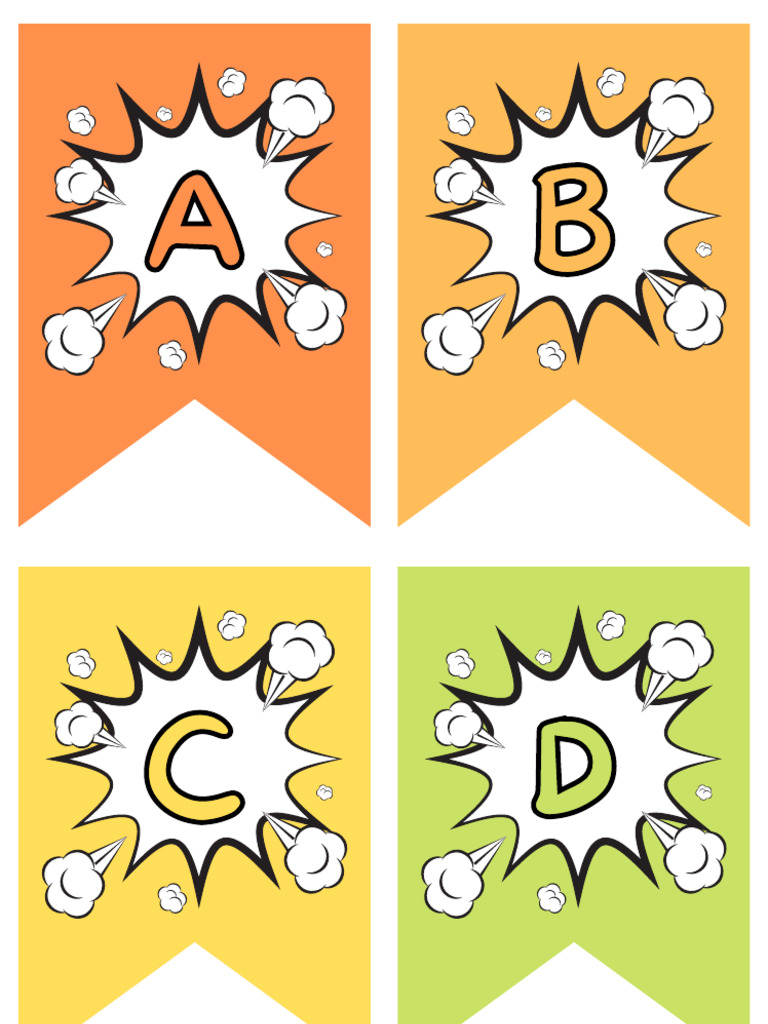 Superhero Comic Alphabet Classroom Signage Bunting | PDF