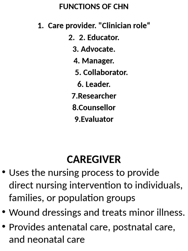 FUNCTIONS OF CHN | PDF