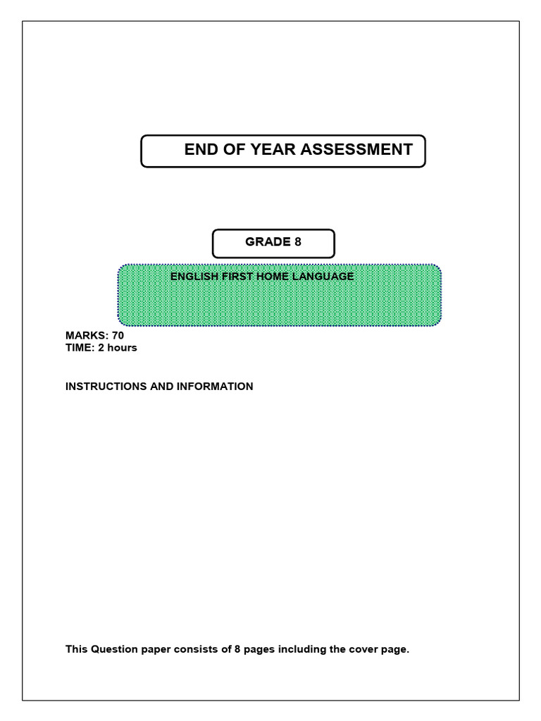 English HL Grade 8 | PDF