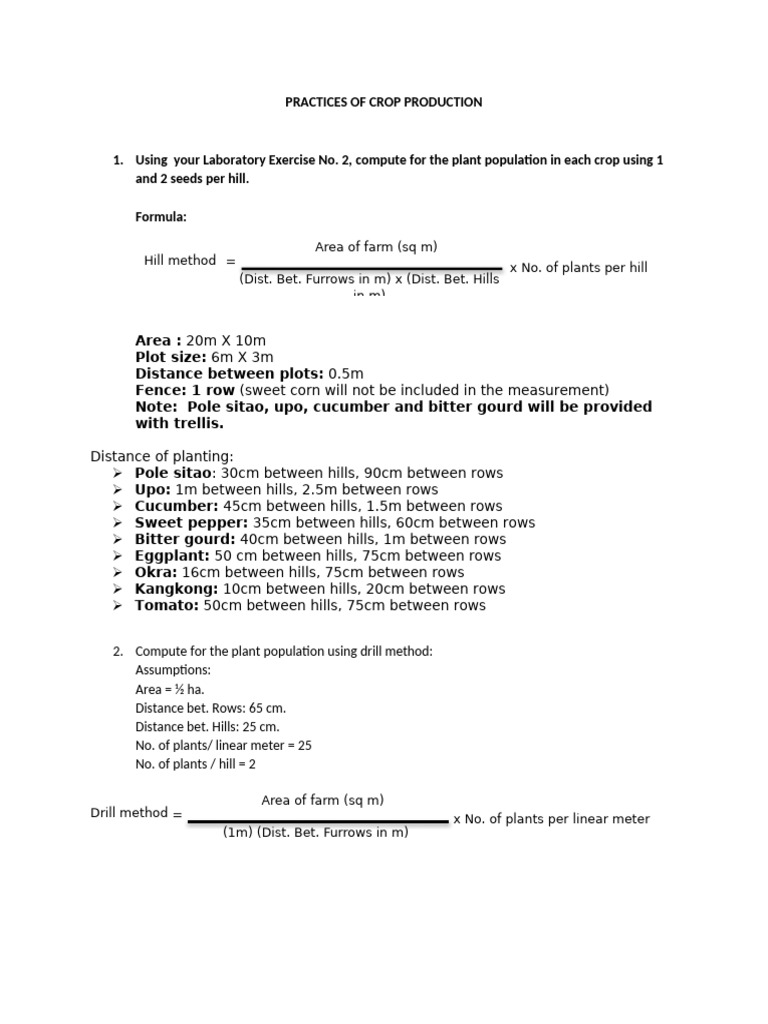 Practices of Crop Production | PDF
