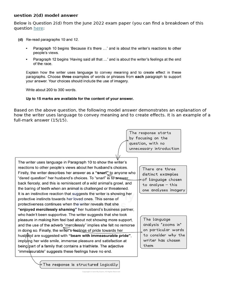 Question 2 Writer's Effects | PDF