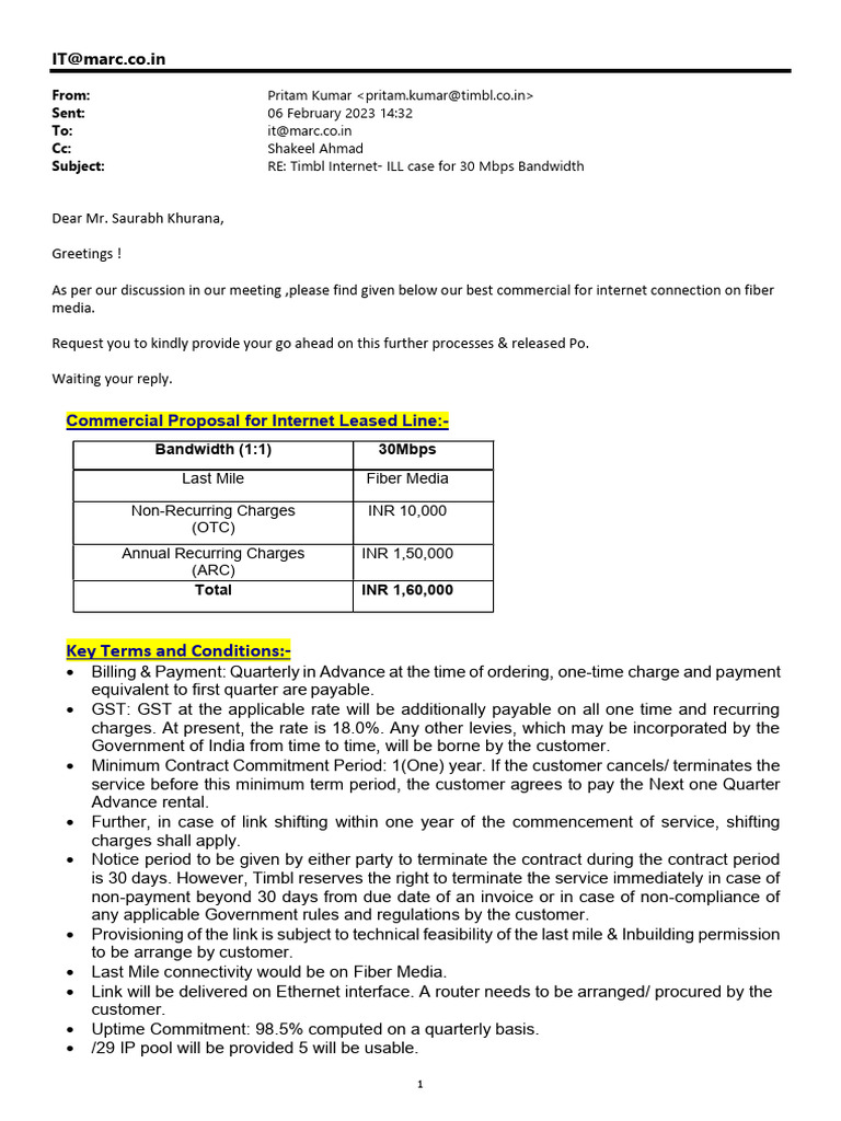internet proposal | PDF