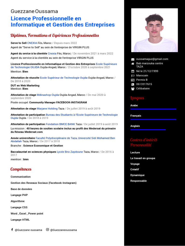 Guezzane Oussama CV | PDF