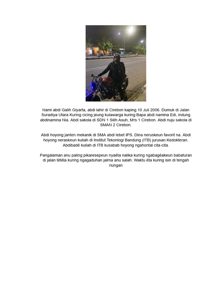 Otobiografi Galih | PDF
