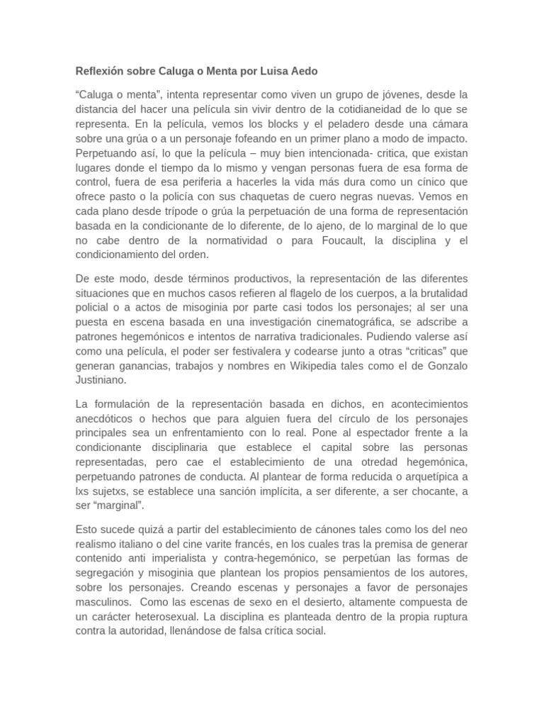 Caluga o Menta | PDF