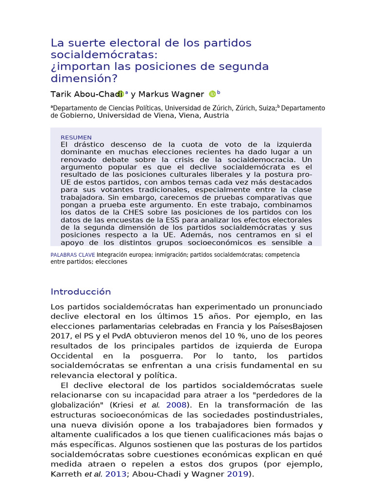 Abou Chadi y Wagner en Español | PDF