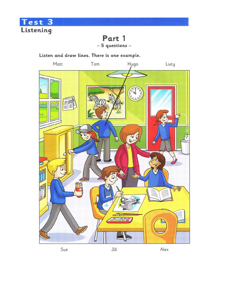 Starters 1 Test 3 Listening | PDF