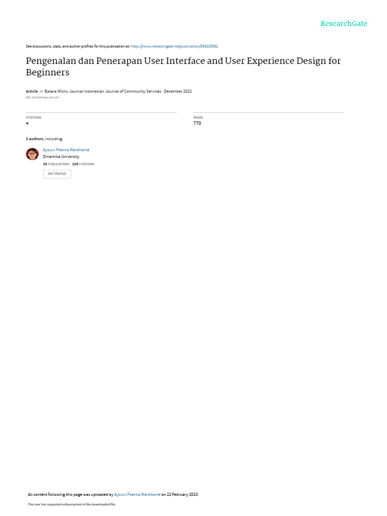 Pengenalan Dan Penerapan User Interface | PDF