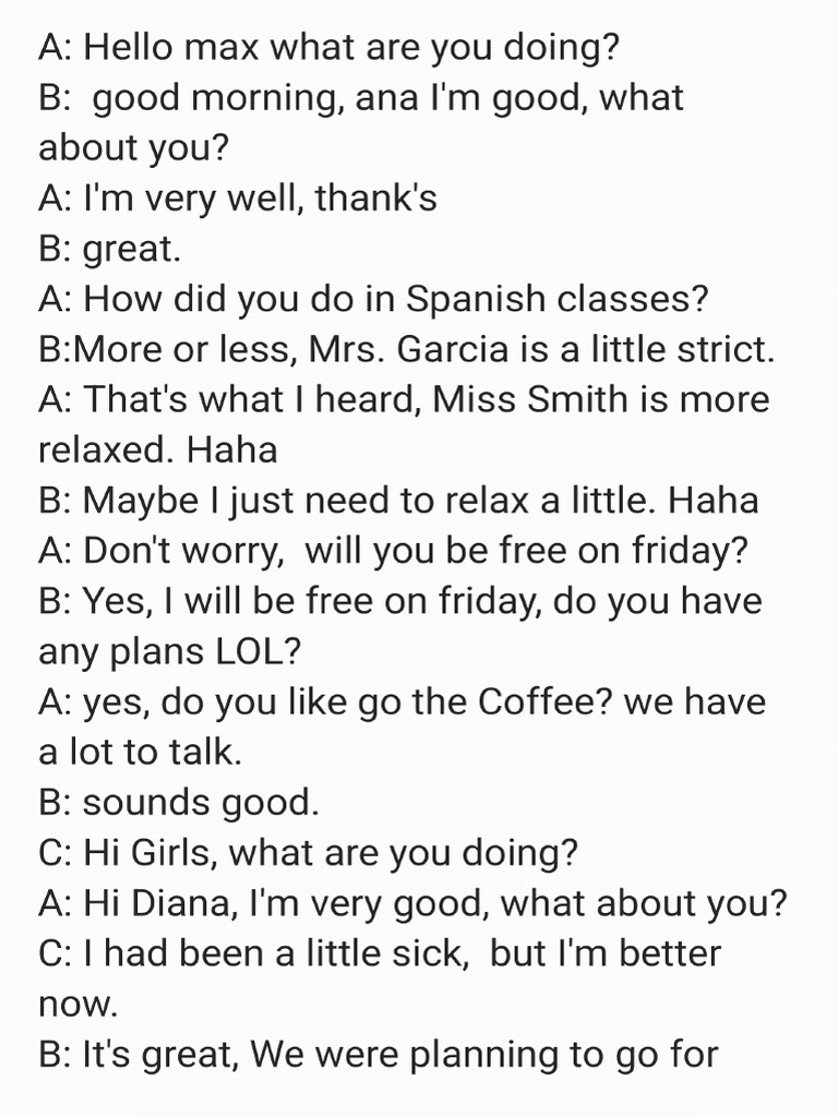 Conversation Practice | PDF
