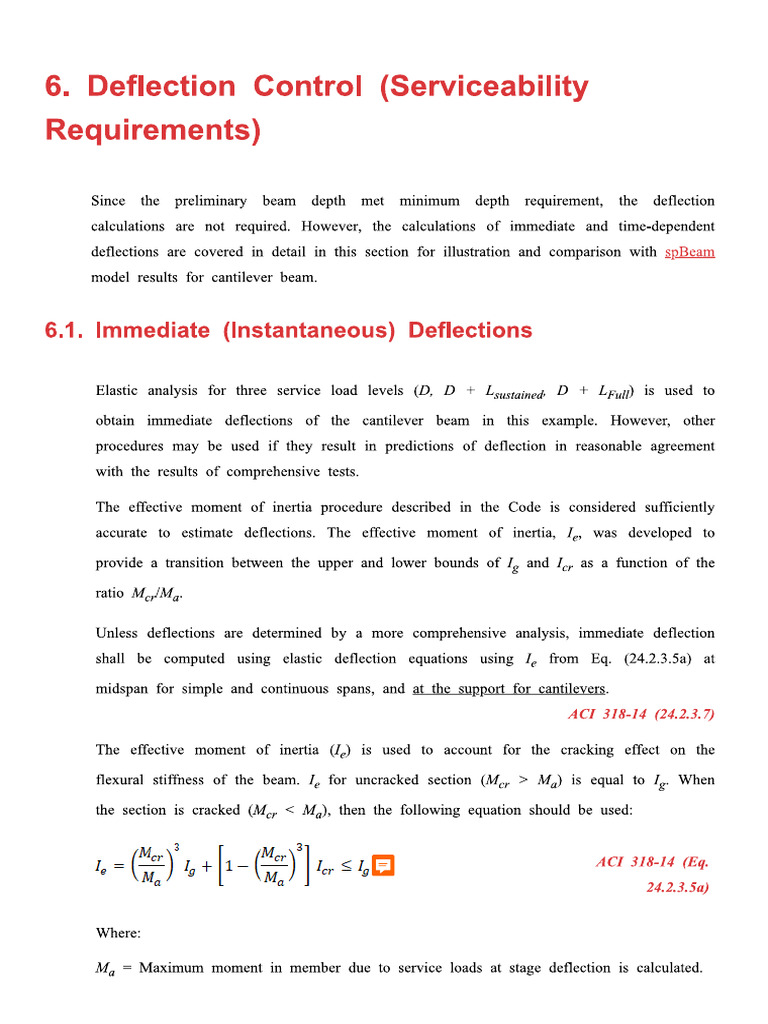 Deflections Control | PDF