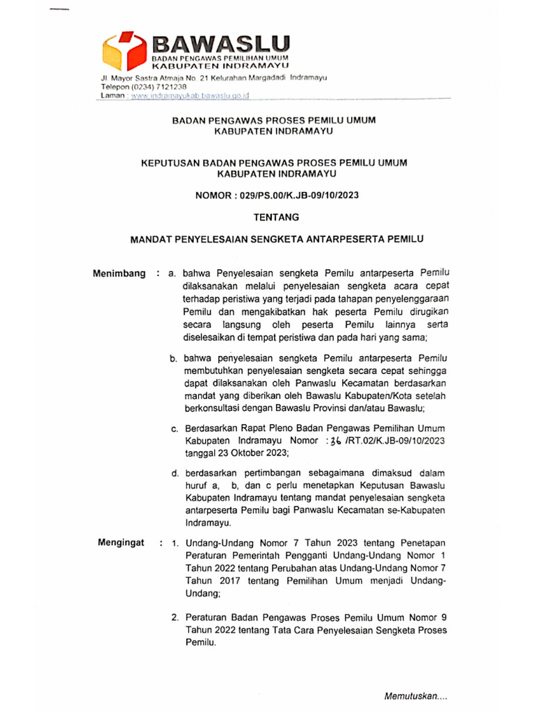 SK Mandat PSAP | PDF