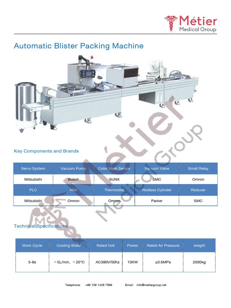 Automatic Blister Packing Machine | PDF