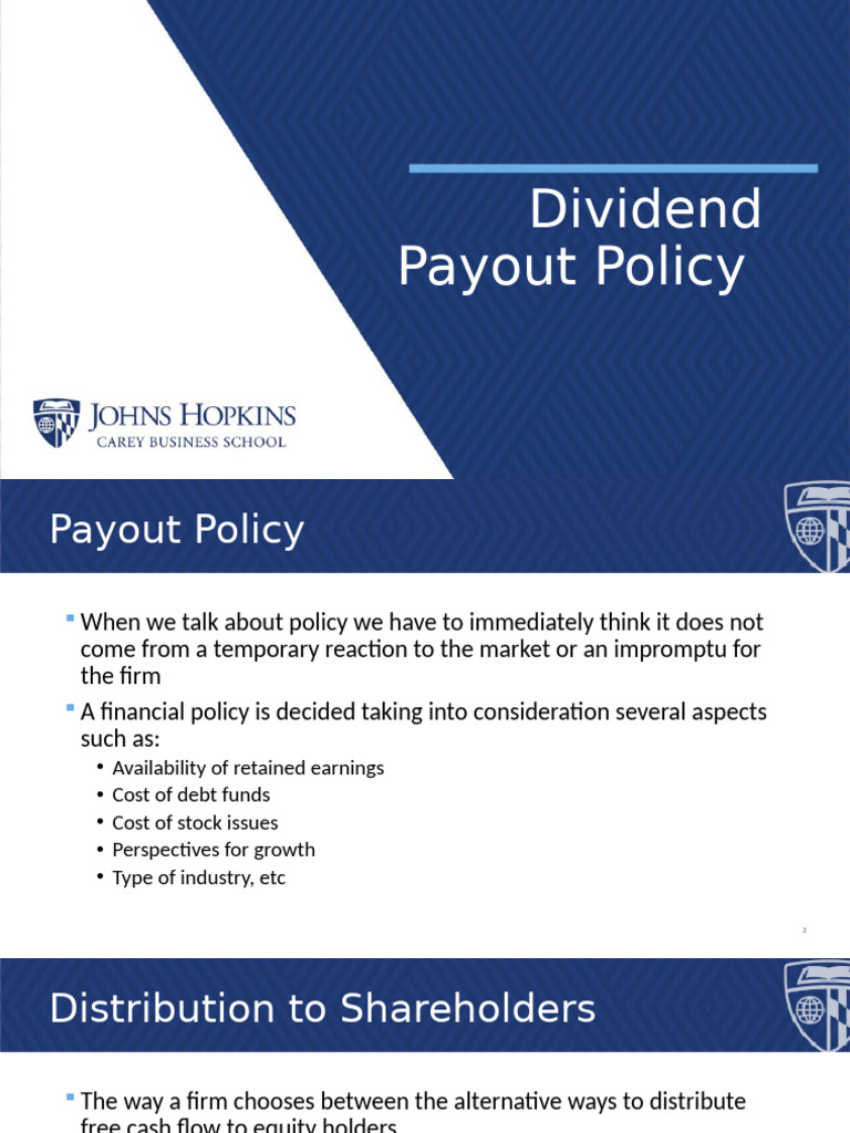 Payout Policy Alternatives | PDF