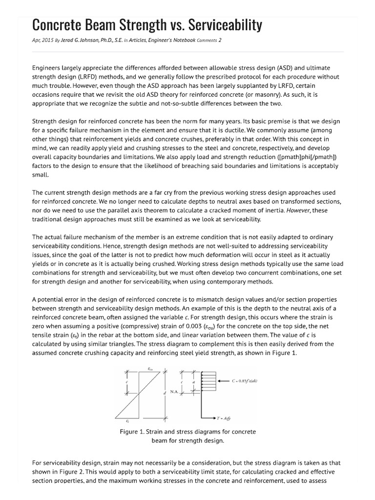 Why Neutral Axis Is Different Between ULS and SLS | PDF