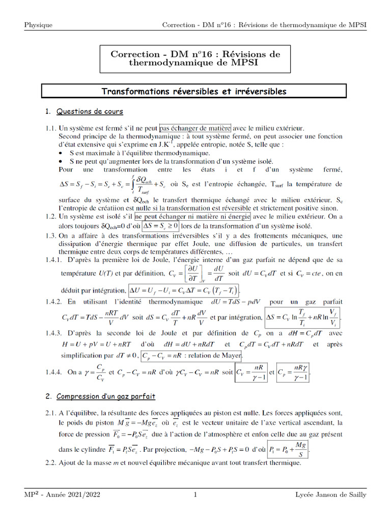 DM 16 ThermoSup Correction | PDF