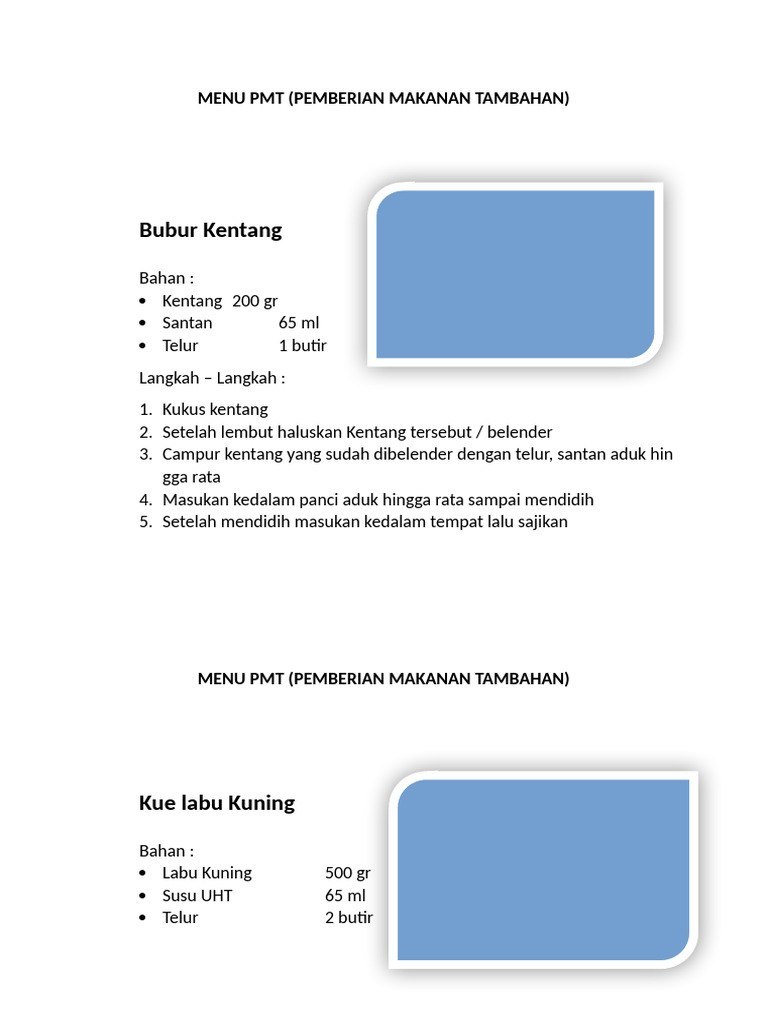 Menu PMT | PDF