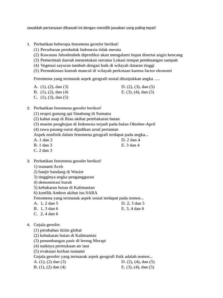 Latihan soal X | PDF