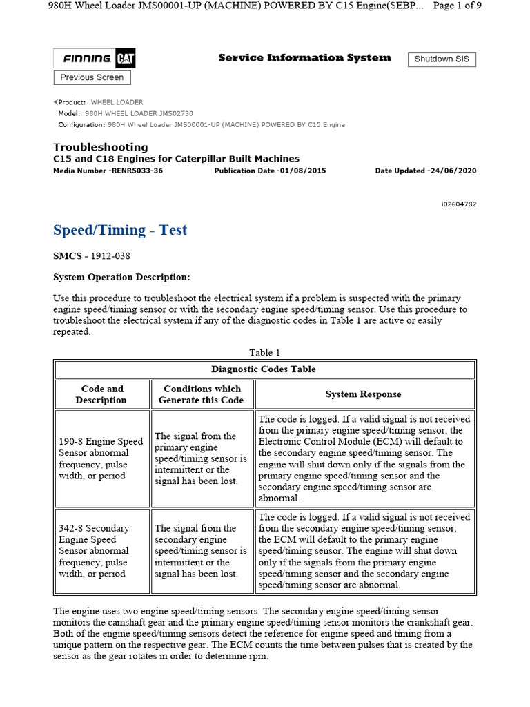 SPEED TIMING TEST | PDF