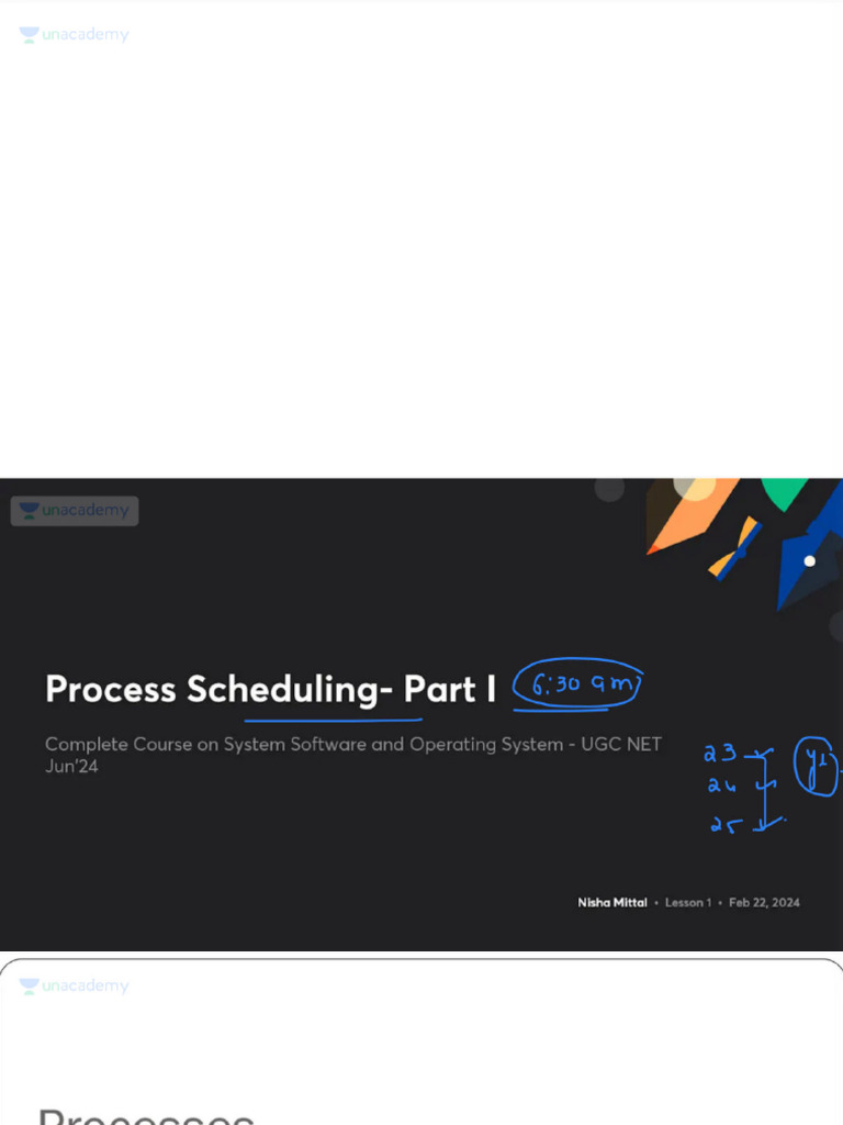 Process Scheduling - Part I With Anno 1722325202940 | PDF