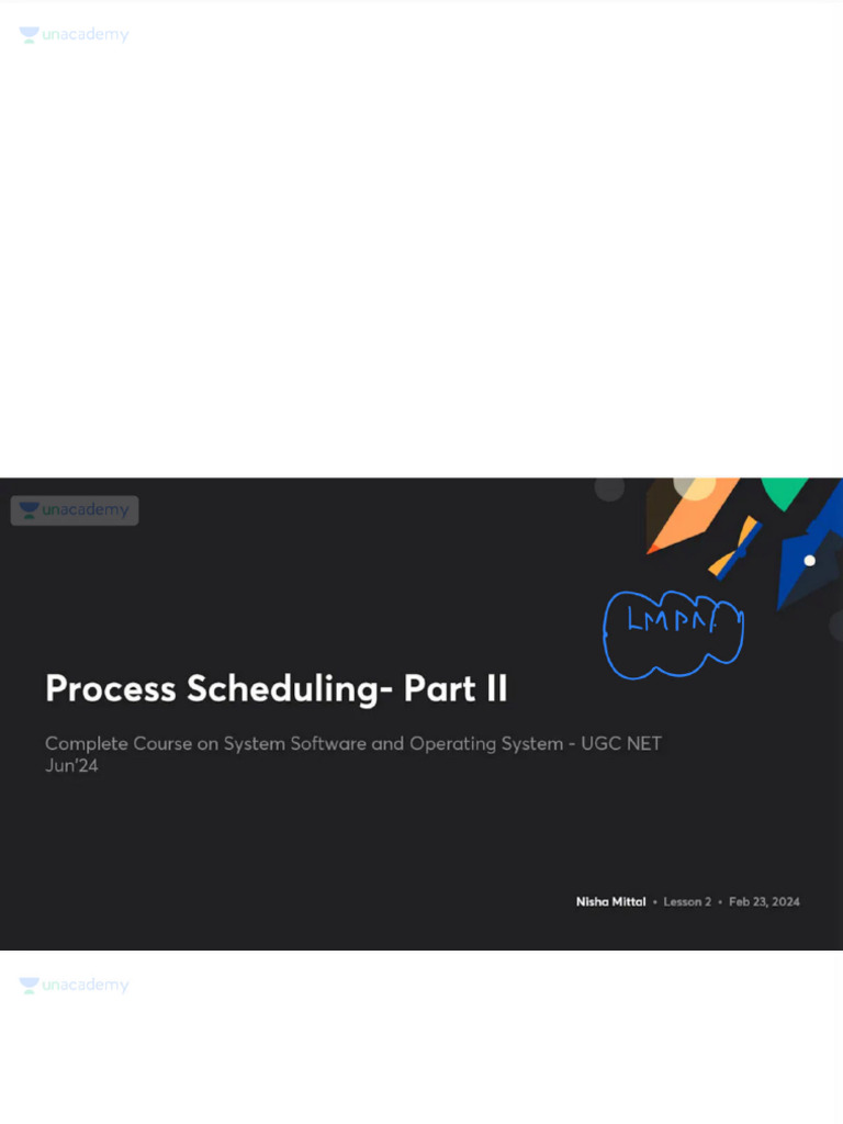 Process Scheduling - Part II With Anno 1722328347068 | PDF