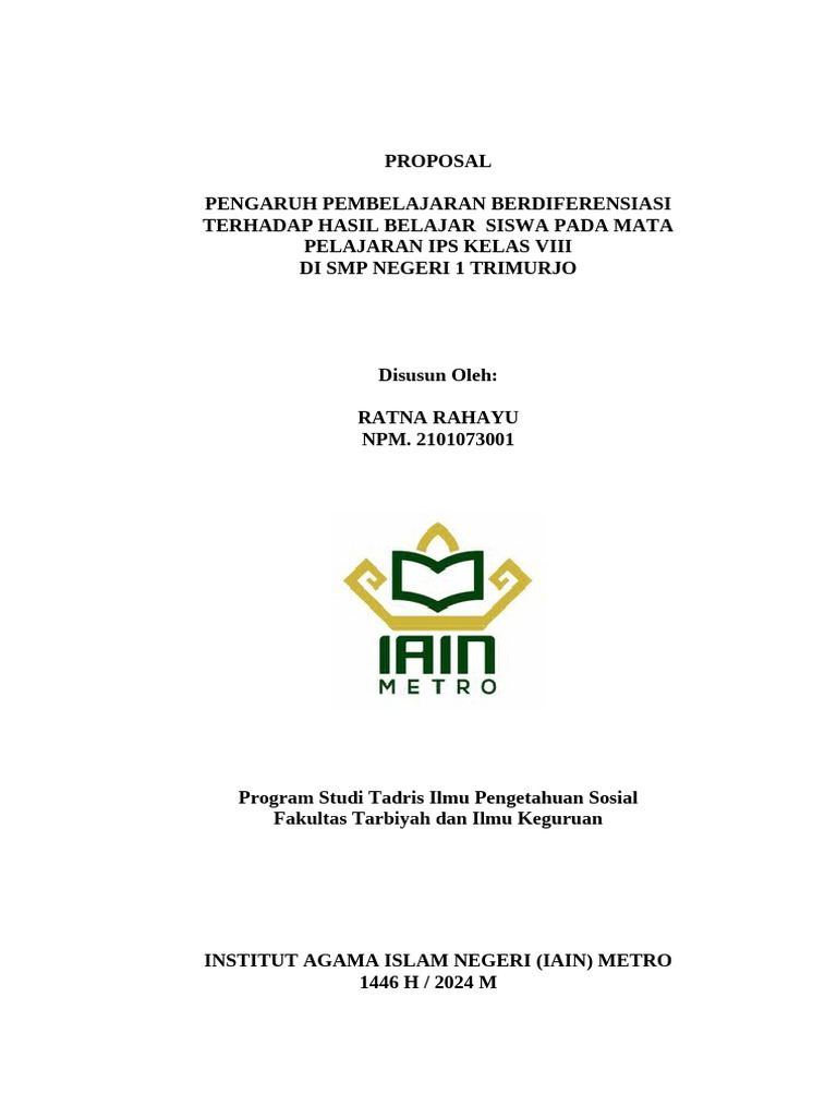 Proposal Revisi Ratna | PDF