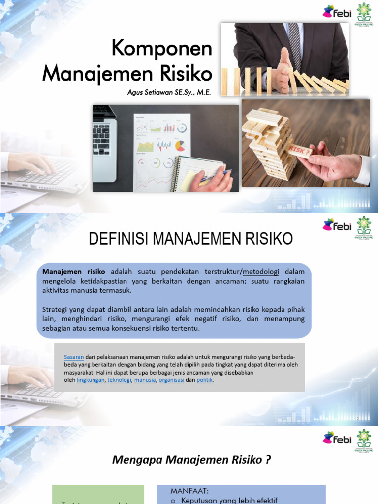 3. Komponen Manajemen Risiko | PDF